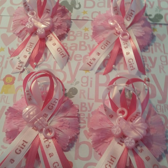 Accessories | 24 Its A Girl Pink Capiascorsages | Poshmark